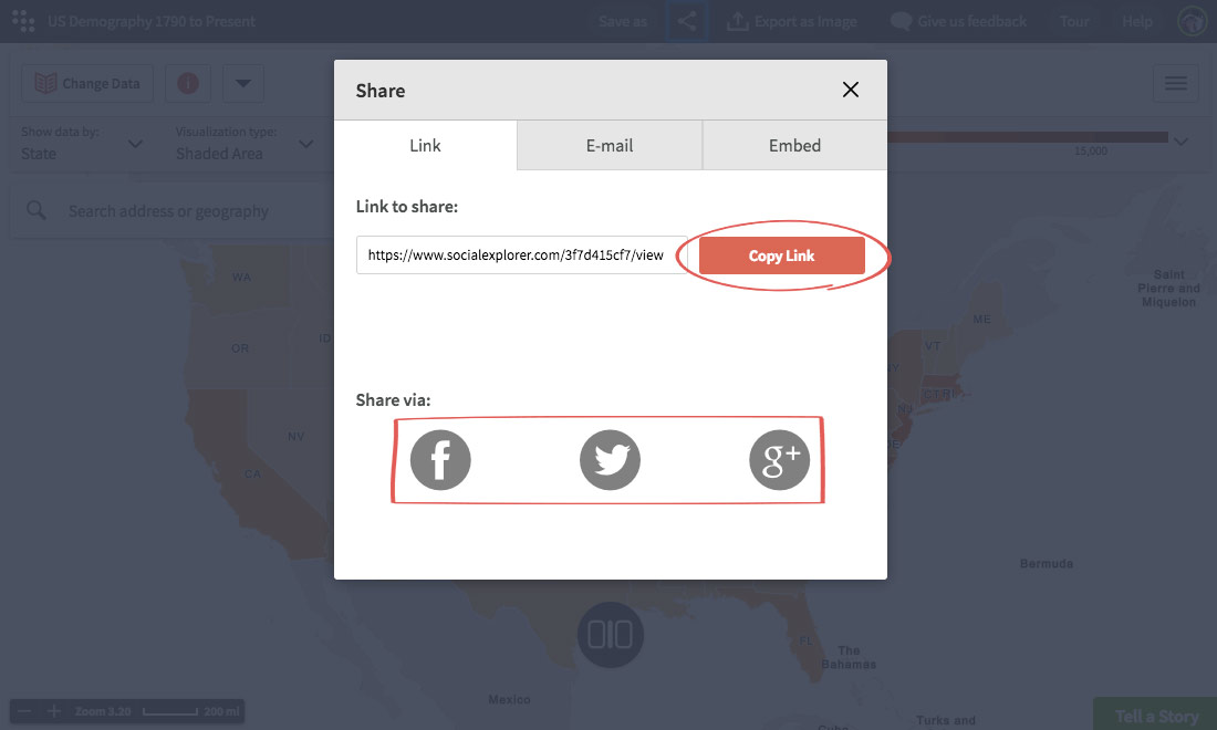 Share a map | Managing maps | Using Maps | Social Explorer Help Center