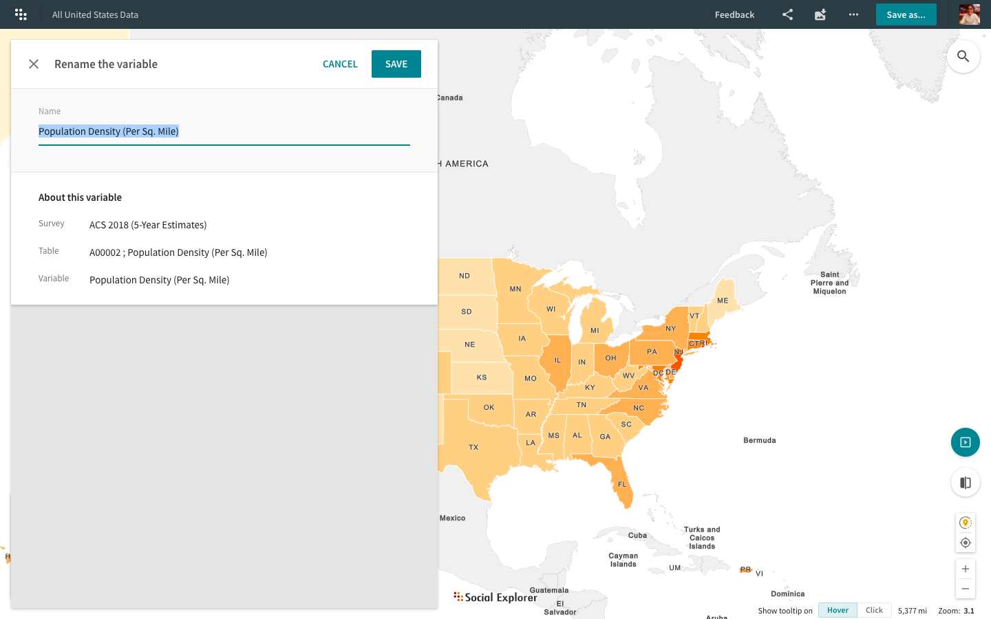 Browse data by saved variables | Browsing data | Using Maps | Social ...