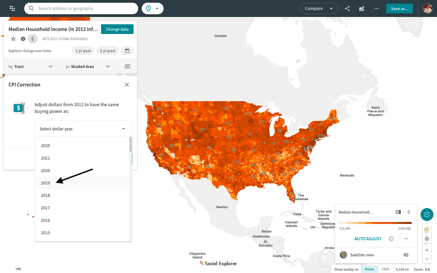 Adjust $ values for inflation in maps | Visualizing data | Using Maps ...